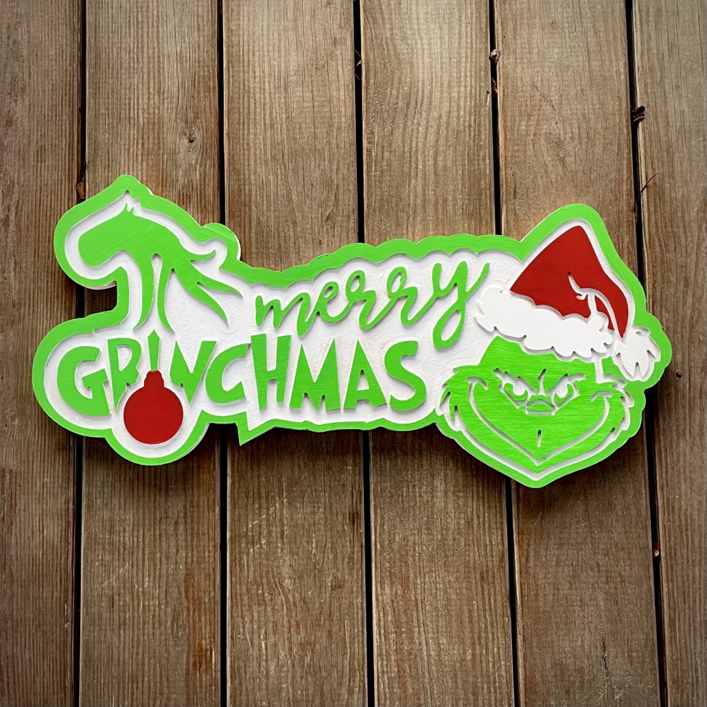 Merry Grinchmas Sign - Crazy Crazy Creations